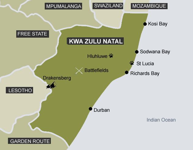 Natal Province South Africa Map